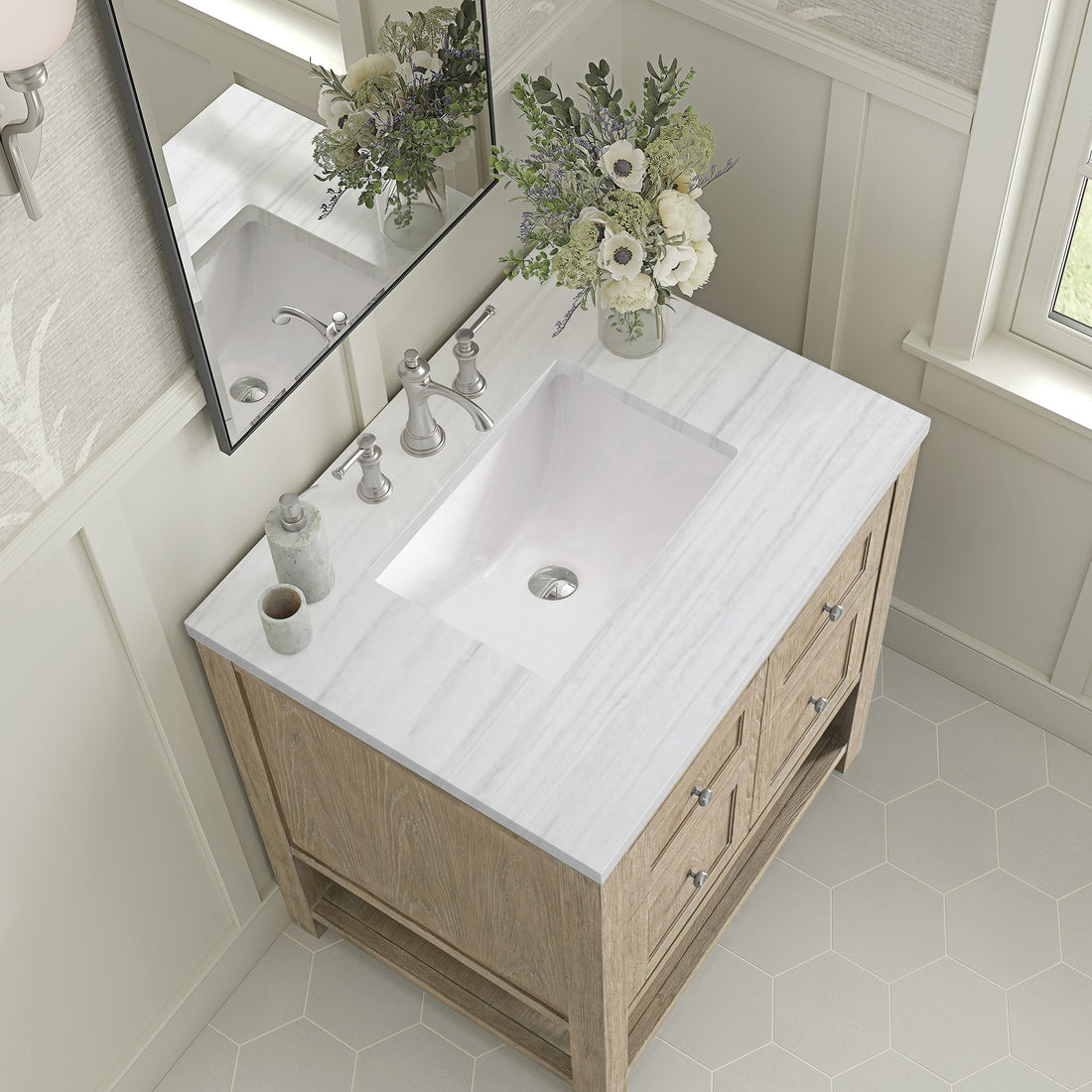 Breckenridge 30" Single Vanity in Whitewashed Oak – James Martin Vanities
